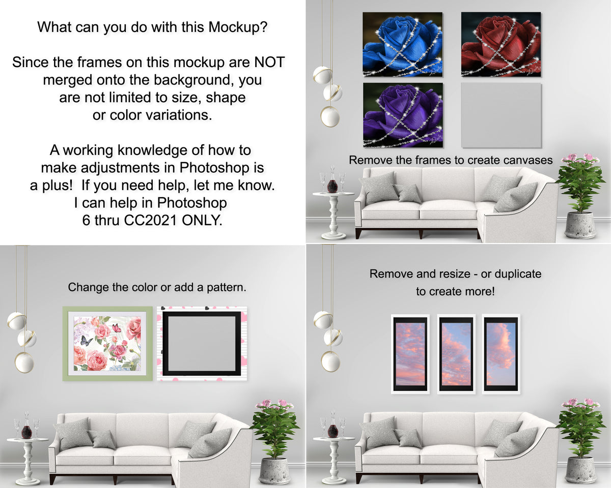 4 Frame Mockup – Steele Wizard Creation