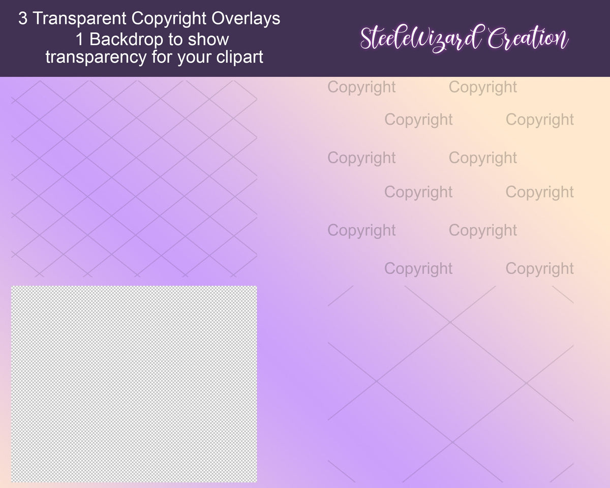 Copyright Watermark Clipart Overlays – Steele Wizard Creation